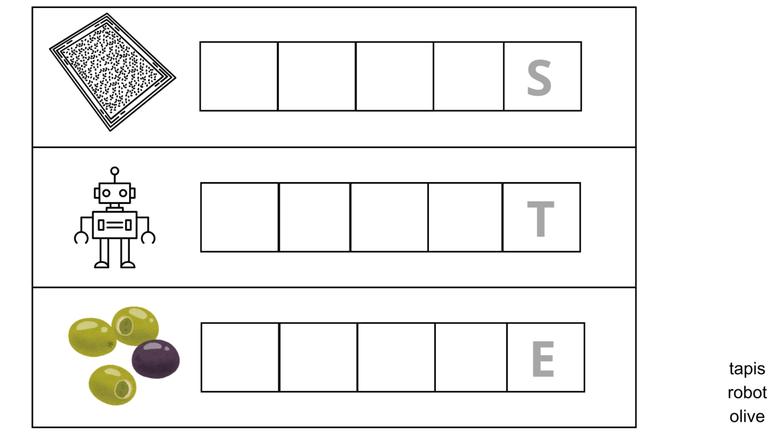 jeu de lecture GS - Apprendre, réviser, mémoriser