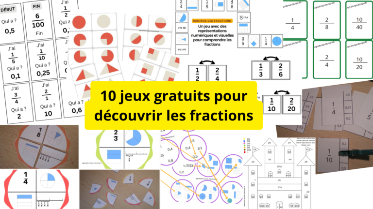 10 jeux gratuits pour découvrir et apprendre les fractions