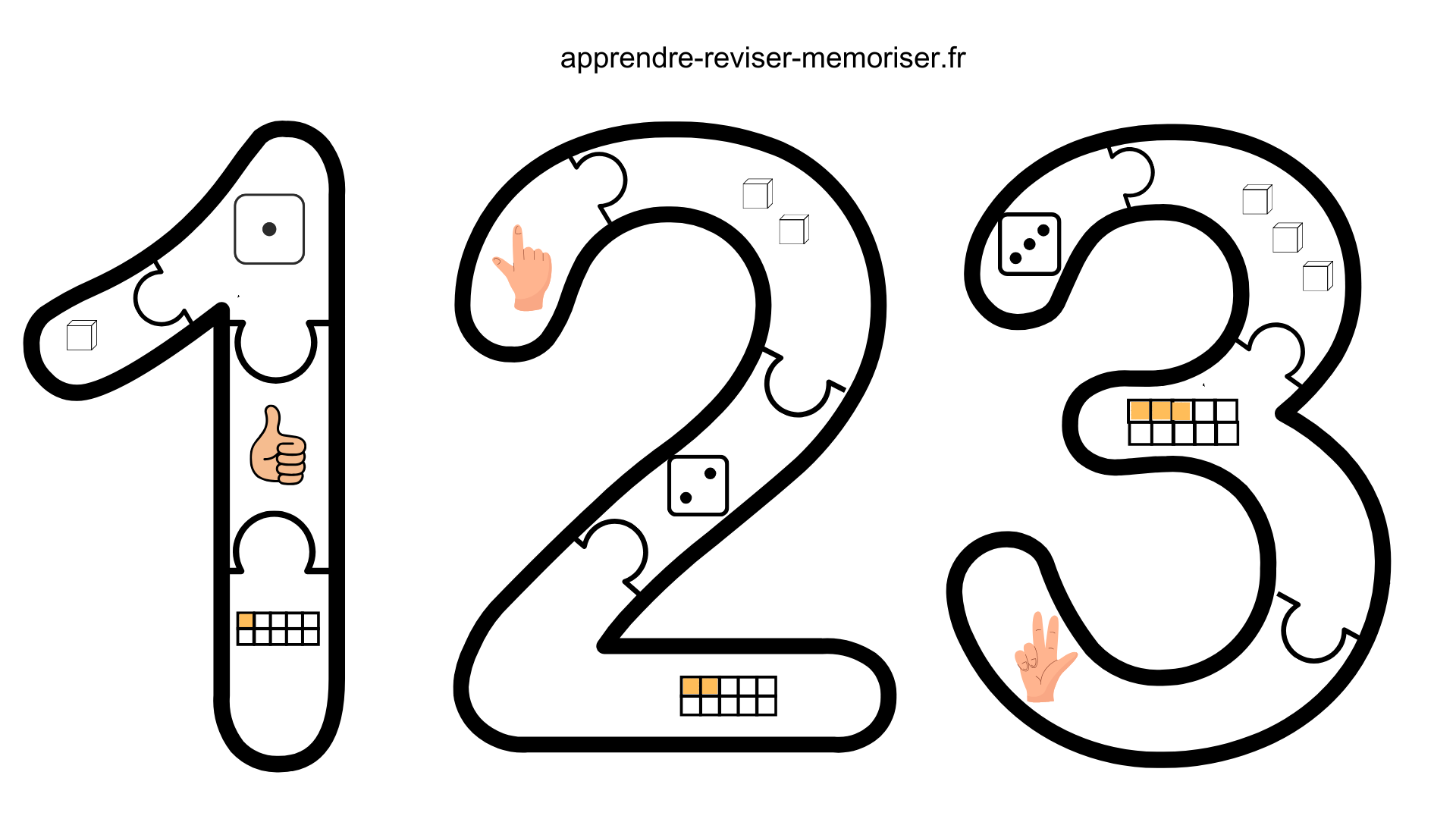 Puzzles des nombres de 1 à 9 pour la maternelle - PDF à télécharger