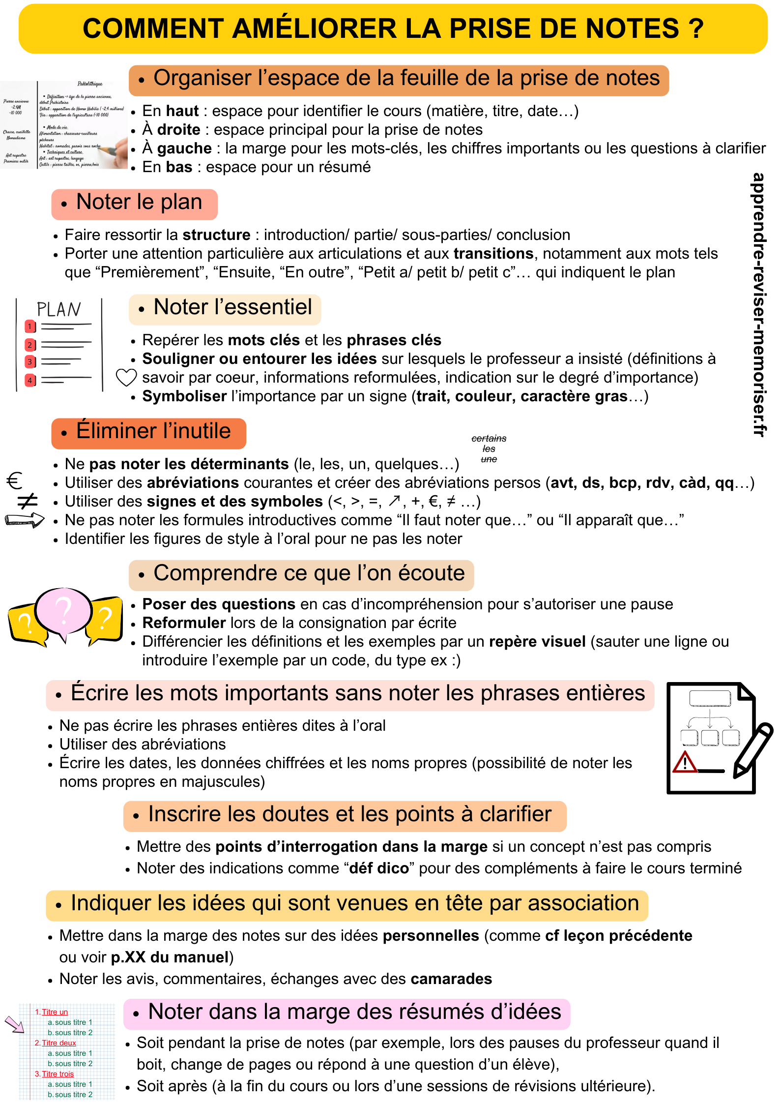 Comment améliorer la prise de notes