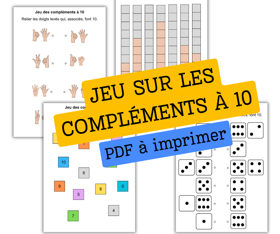 Jeu sur les compléments à 10 - cycle 3 (PDF à imprimer)
