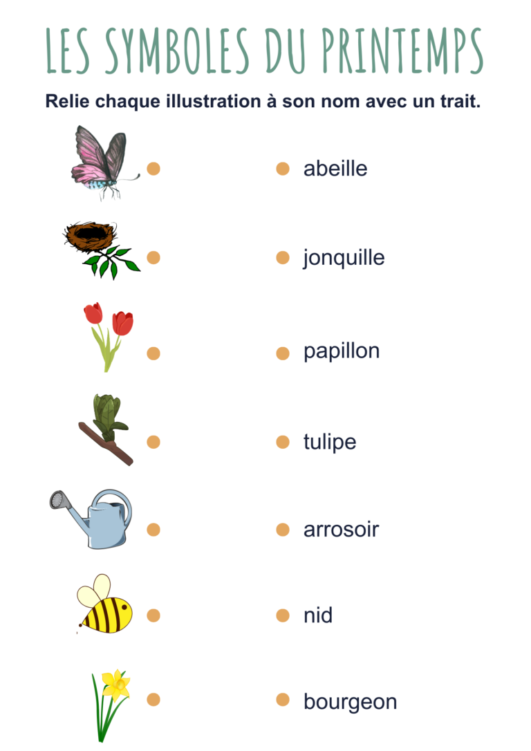3 jeux de vocabulaire sur le printemps (cycle 2 et cycle 3)